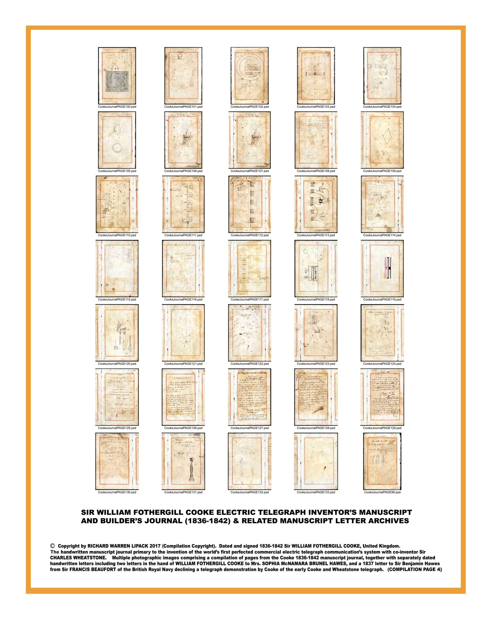 WILLIAM F COOKE JOURNAL and EXEMPLARS - https://www.WilliamFothergill ...